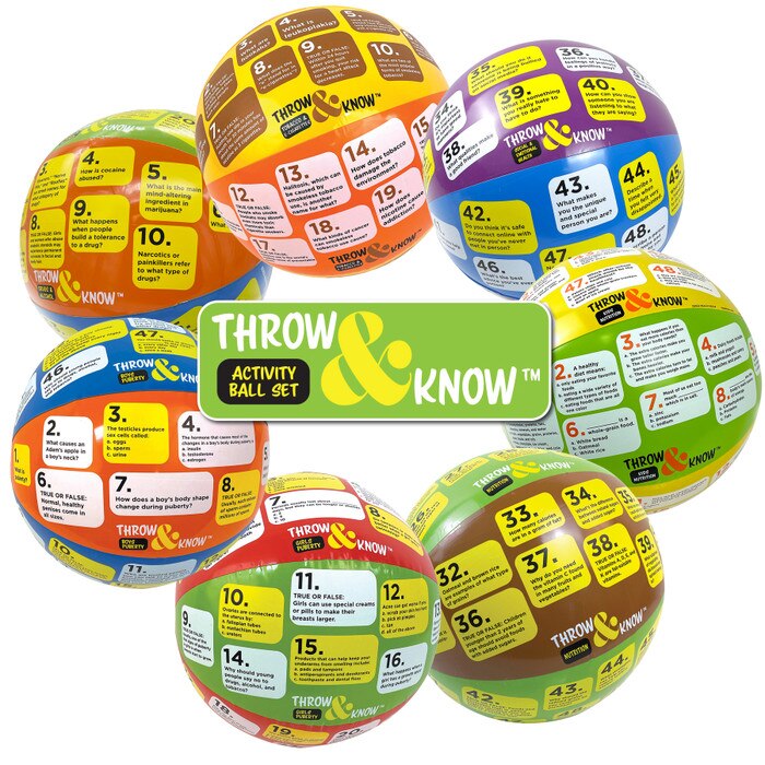 Health Lessons Throw & Know Activity Ball Set | Health Edco