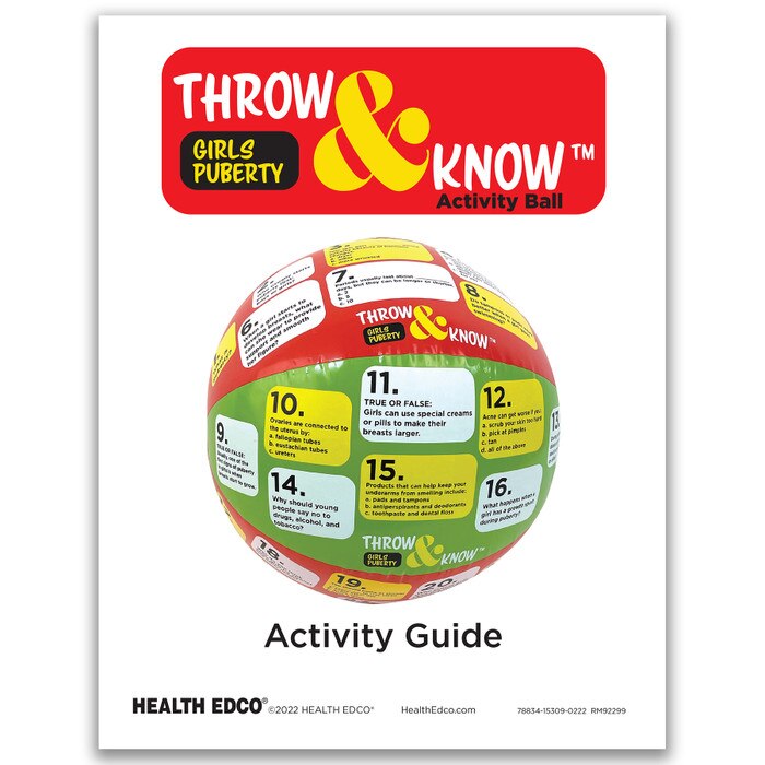 Girls Puberty Throw & Know Activity Ball | Health Edco