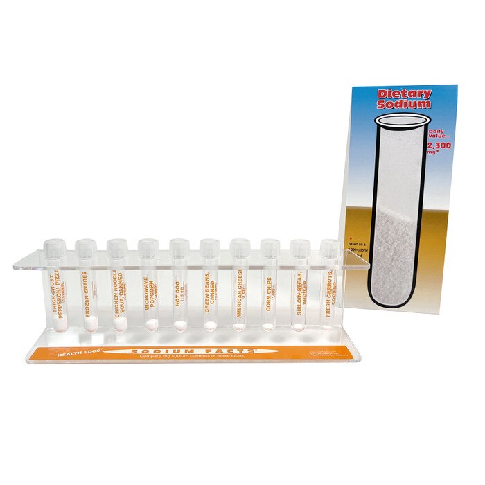 Sodium Facts Test Tubes For Health Education | Health Edco