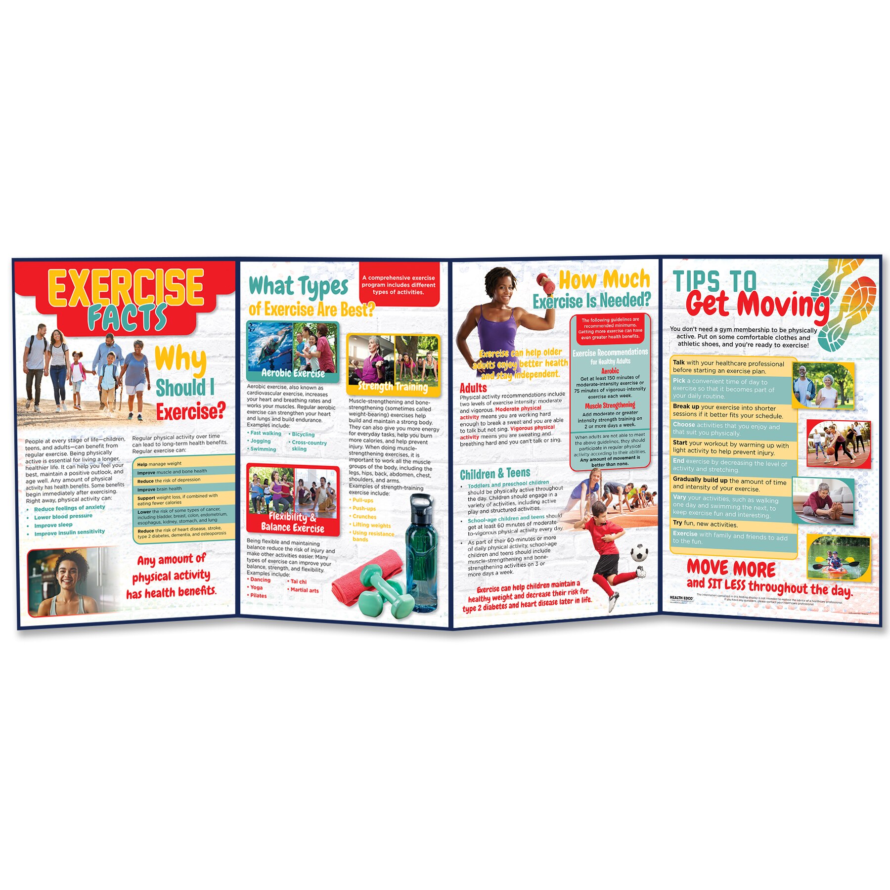 Exercise Facts Educational Folding Display | Health Edco