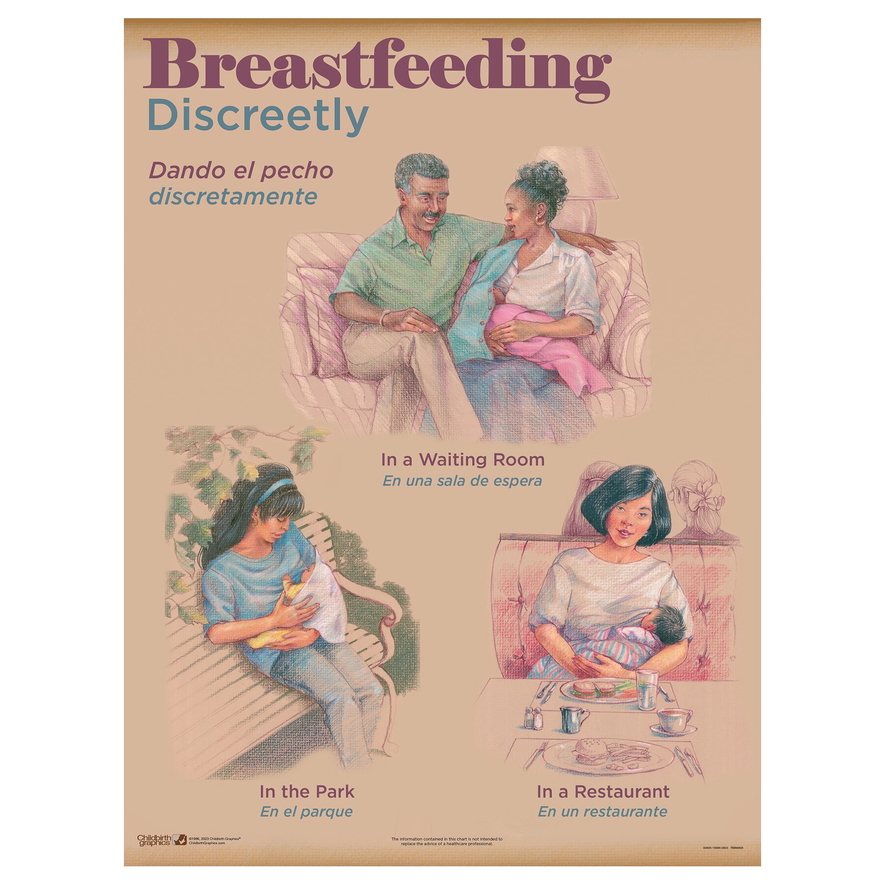 Breastfeeding Education Charts, Set Of 8 | Childbirth Graphics