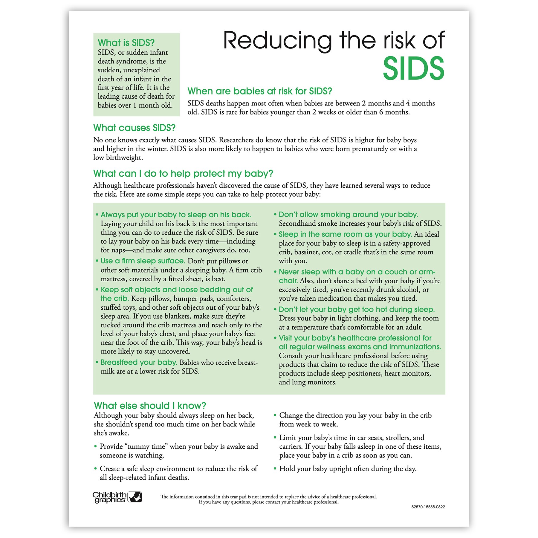 October 2018 SIDS Awareness Newsletter | Childbirth Graphics